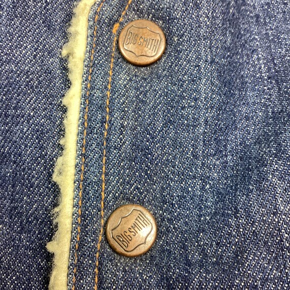 Vintage Big Smith 70s denim Sherpa vest. Tag removed,… - Gem