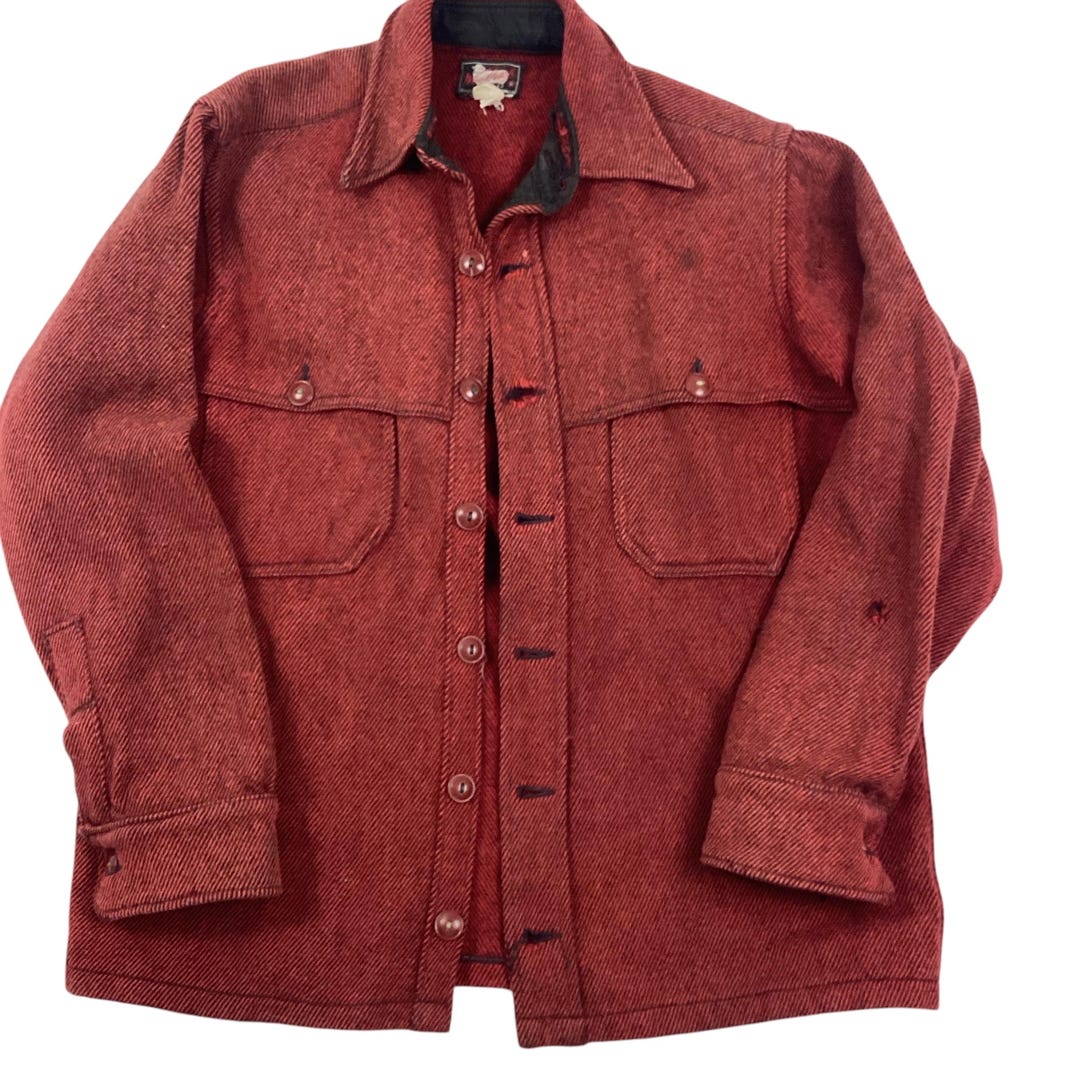 Vintage Woolrich Late 1940s/50s Button Front Wool Halibut Jacket. Made ...