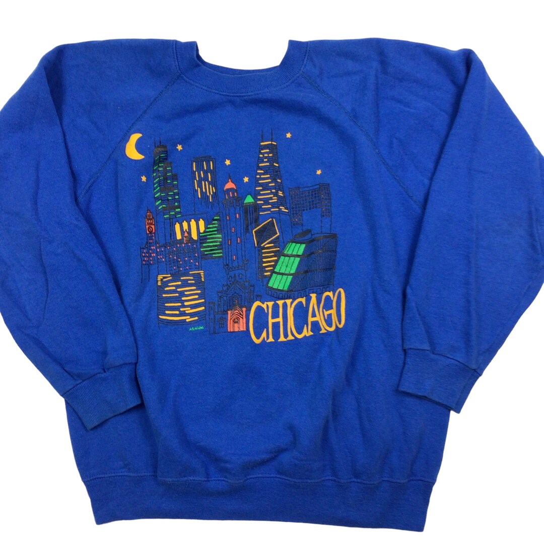 Vintage Chicago 80s Crewneck. Made in the Usa.tagged as a - Etsy