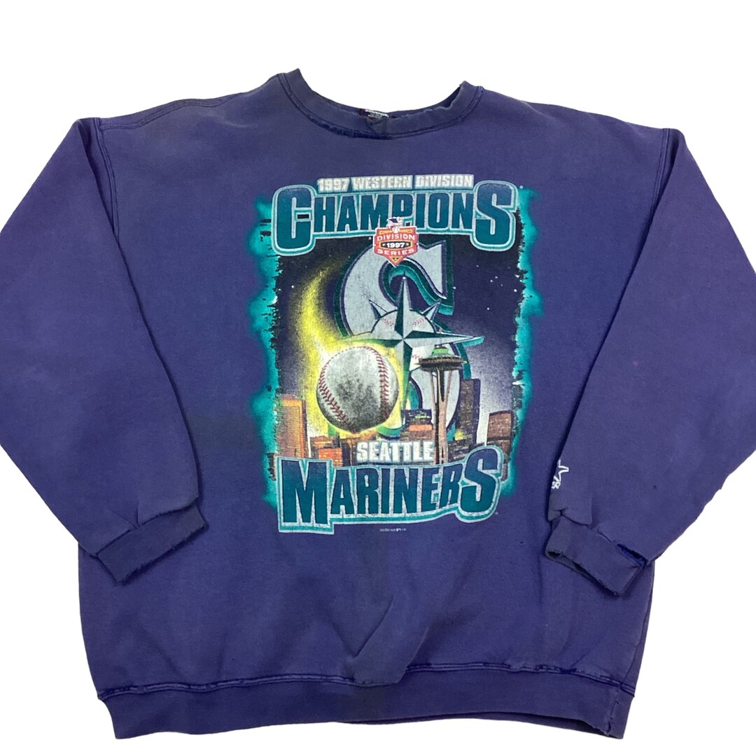 Vintage Seattle Mariners MLB 1997 Western Division Champions Crewneck ...