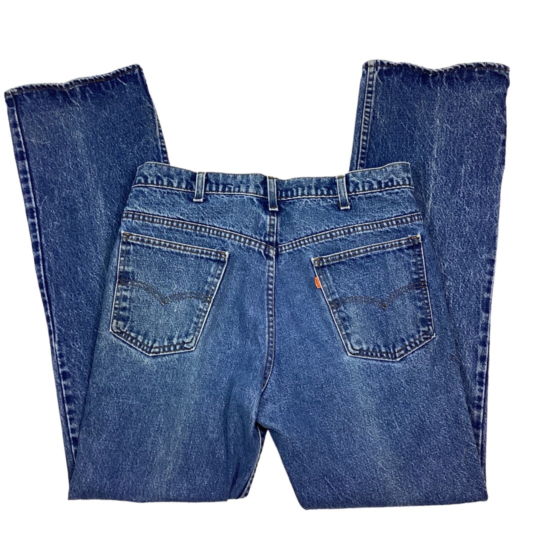 Vintage Levis 80s Orange Tab Straight Leg Denim. High-quality. Tag ...
