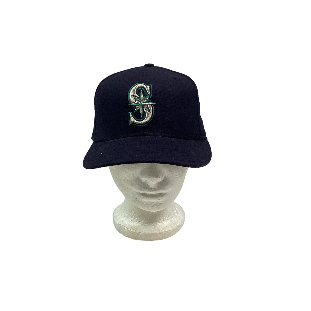 Vintage Seattle Mariners New Era MLB Fitted Cap.7 1/8. Deep Navy ...
