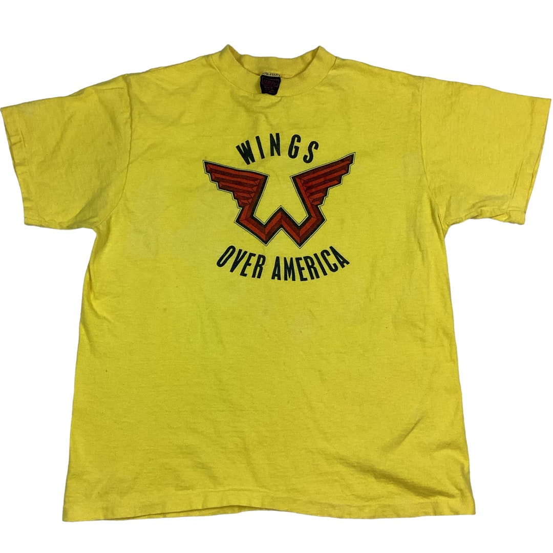 Vintage 70s British Rock Band Wings T-shirt Promo for Their Wings Over ...
