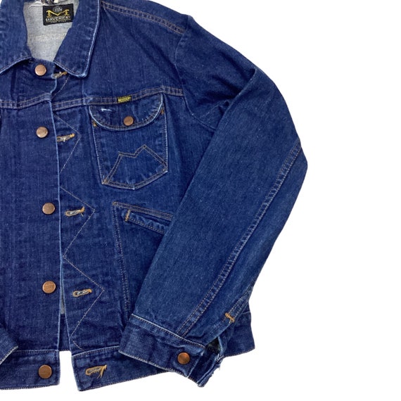 Vintage Maverick bluebell 70s denim trucker jacket. M… - Gem