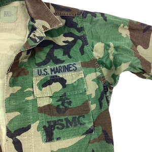 Vintage Military Camouflage US Marine Corps Issue Jacket. 2001. Button ...