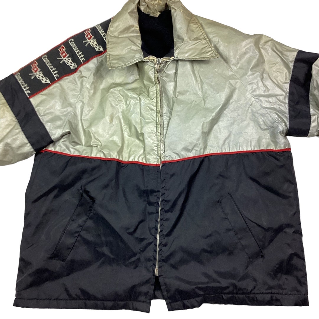 Vintage Corvette Racing 70s Zip up Jacket. Made in the USA. Fleece ...