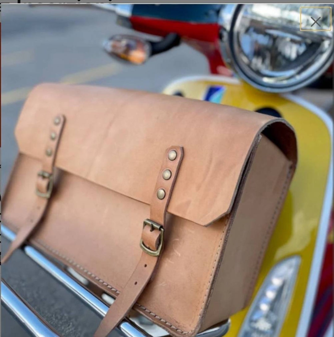 Leather Top Case for Piaggio Vespa Front Rack Natural Color Leather - Etsy