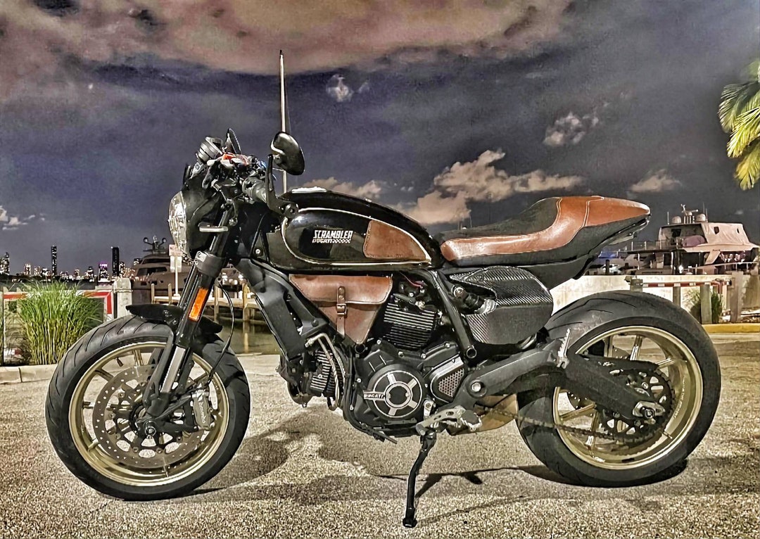 Ducati Scrambler Tank Pads Dark Walnut Leather 4mm - Etsy