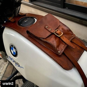 Bmw R45 R65 R80 R100 Series Leather Tank Belt and Documents Bag Cafe ...