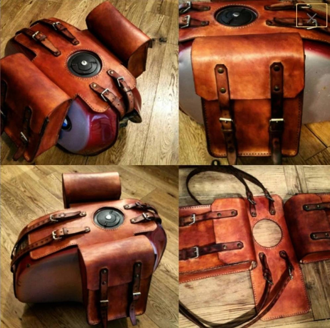 Bmw R45 R65 R80 R100 Leather Tank Bags Cafe Racer Special Scrambler ...