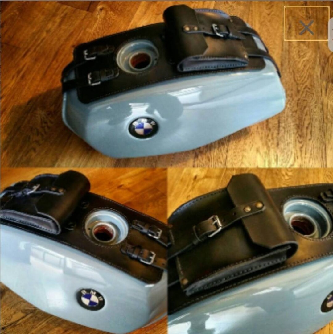Bmw R45 R65 Leather Tank Belt and Documents Holder. Cafe Racer ...
