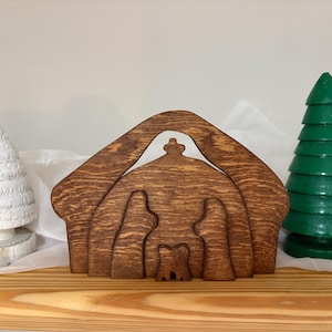 Handmade Wood Nativity Scene L 5-piece Set L Christmas/holiday ...