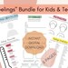 Printable Feelings Bundle for Kids & Teens 6 Pages - Etsy Canada