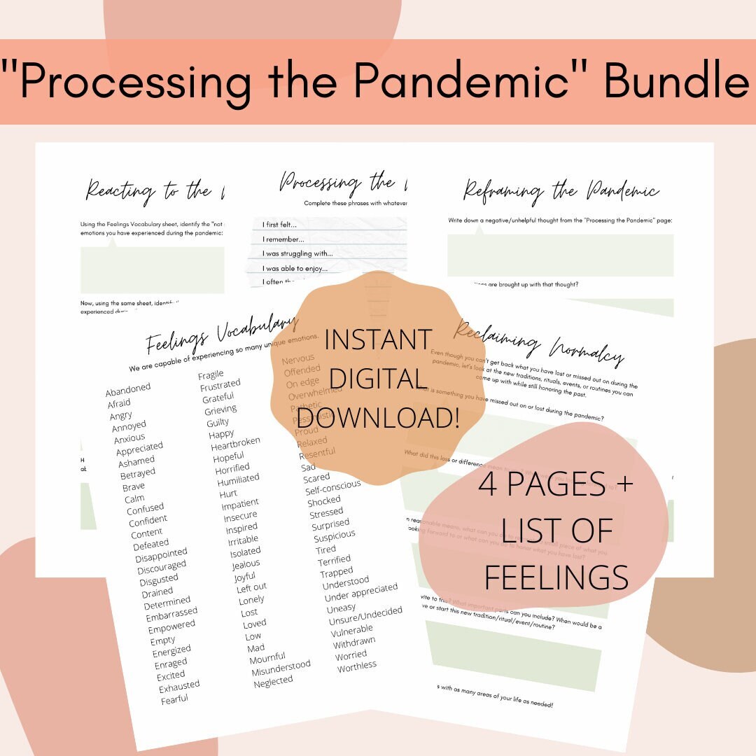 Printable Processing Pandemic Bundle (adult, Clients, Youth, Teen, Self ...