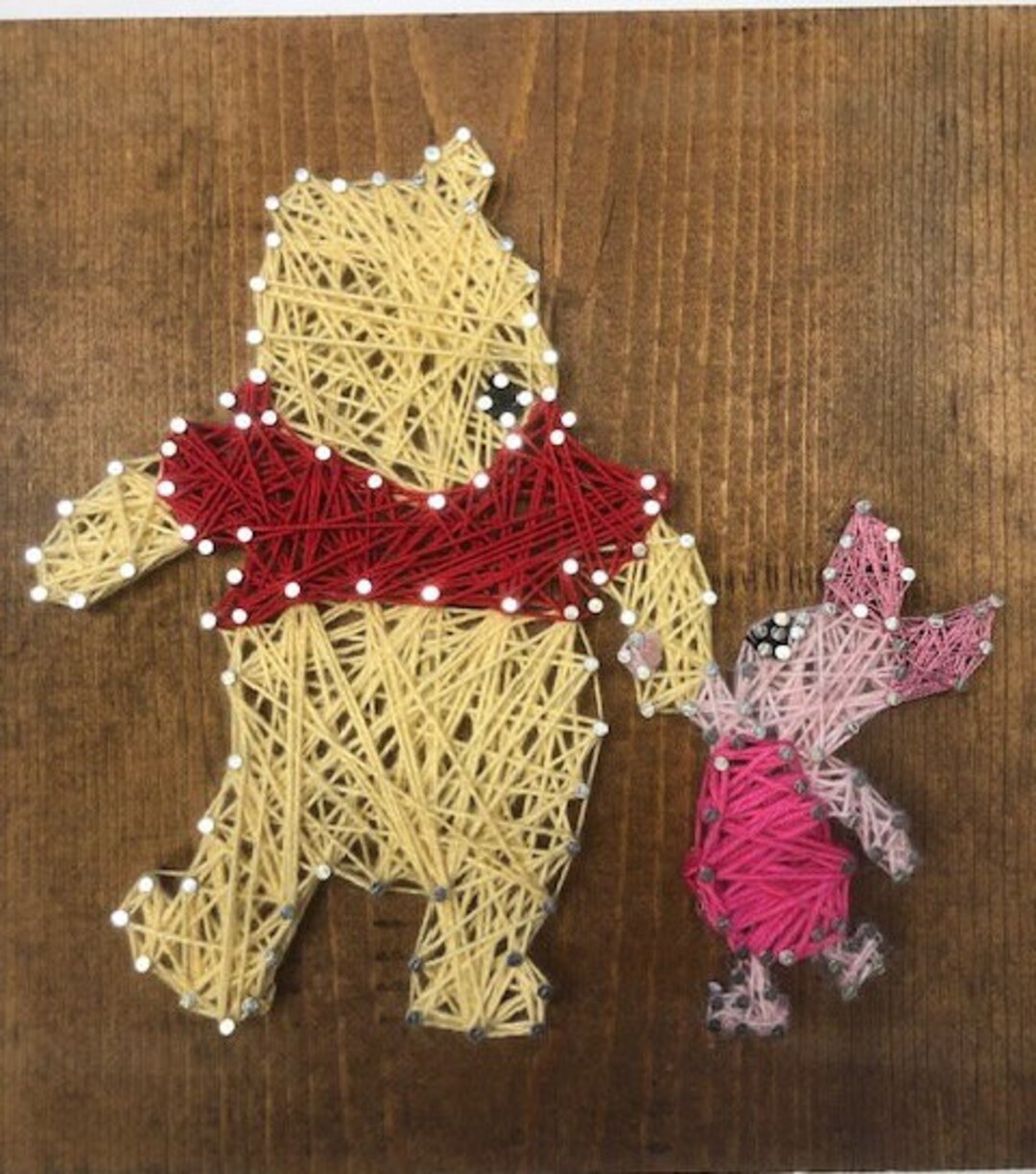 Winnie the Pooh and Piglet String Art - Etsy