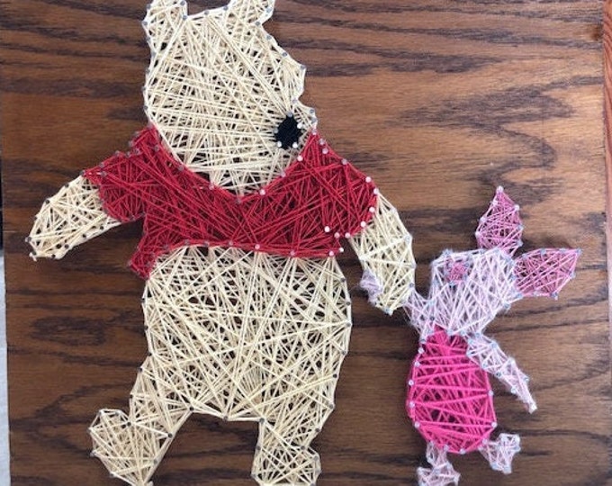 Winnie the Pooh and Piglet String Art - Etsy