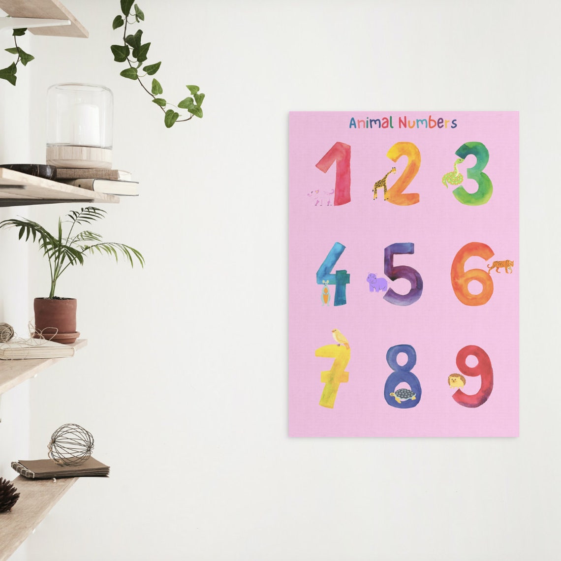 Animal Numbers Poster Digital Download Preschool Teacher Resources ...