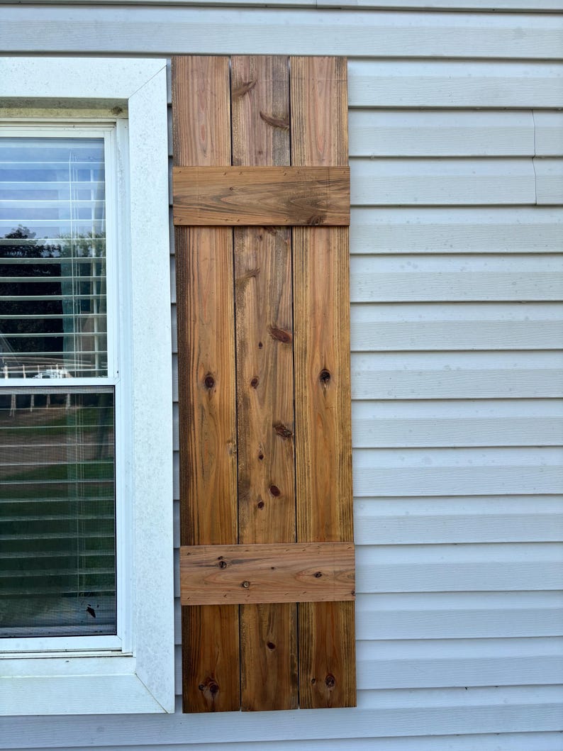 Rustic Farmhouse Cedar Wood Shutters – Custom Handmade, Exterior ...