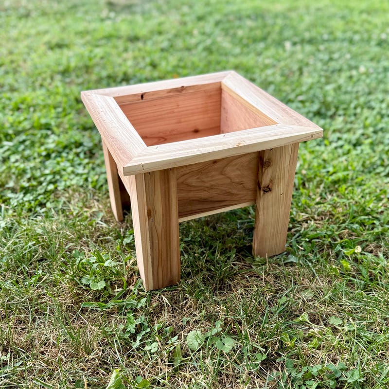Square Cedar Planter Box - Etsy