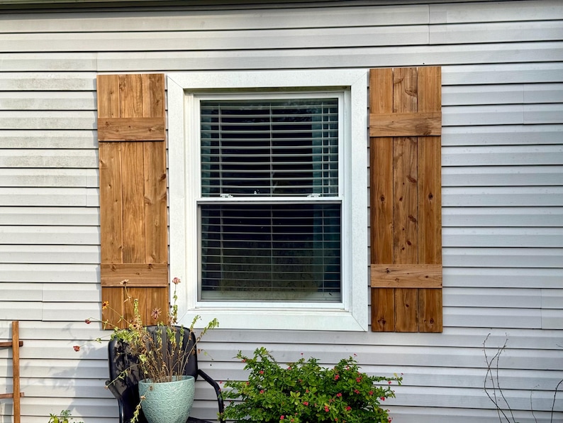 Rustic Farmhouse Cedar Wood Shutters – Custom Handmade, Exterior ...