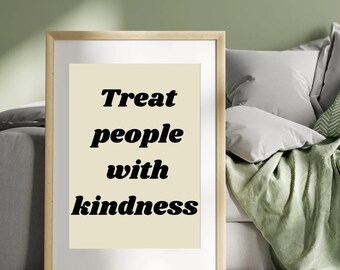 Treat People With Kindness: Digital Art - Etsy