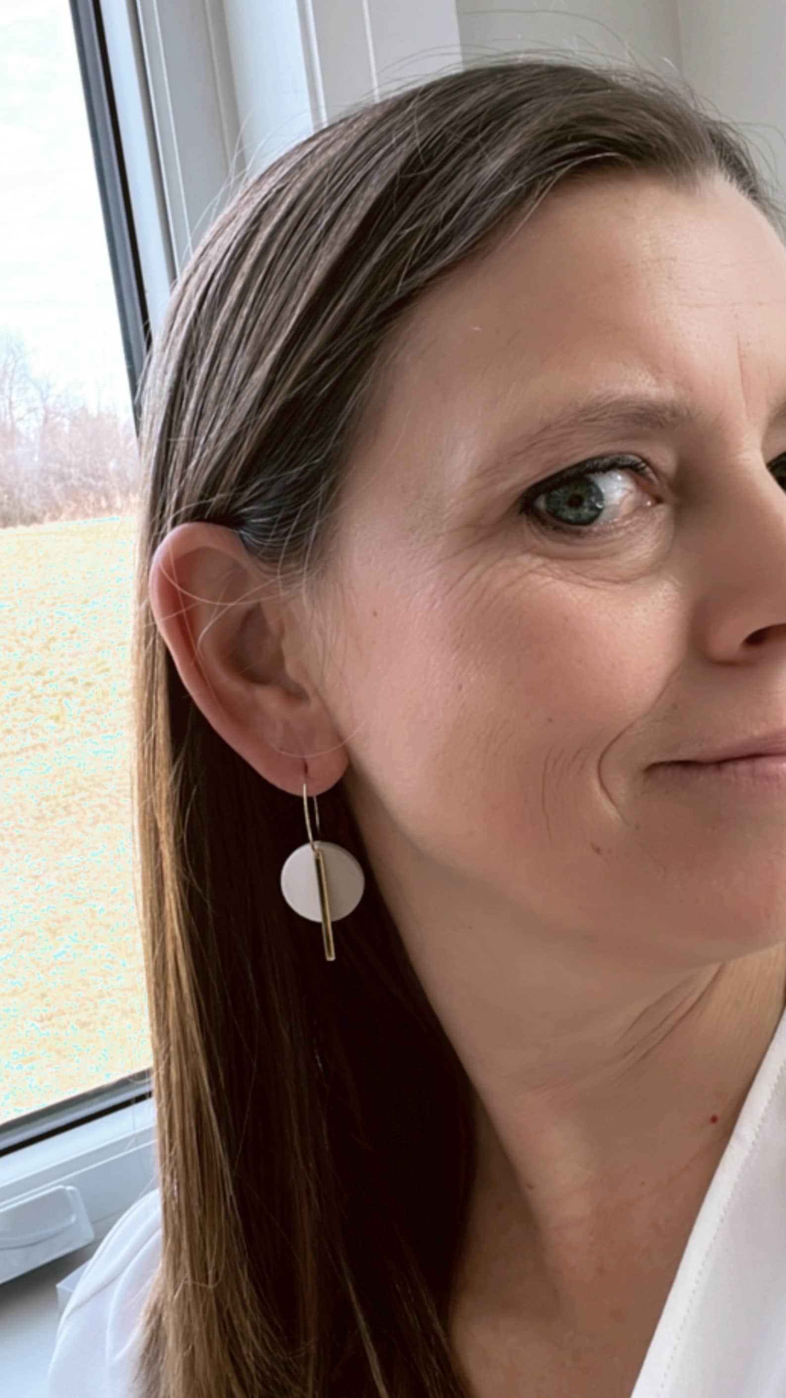 Chic Circle Handmade Polymer Clay Earrings - Etsy