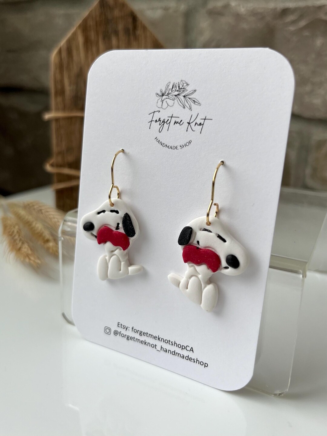 Charlie Dog Handmade Polymer Clay Earrings - Etsy