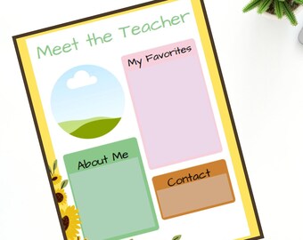 Meet the Teacher Sunflower - Etsy