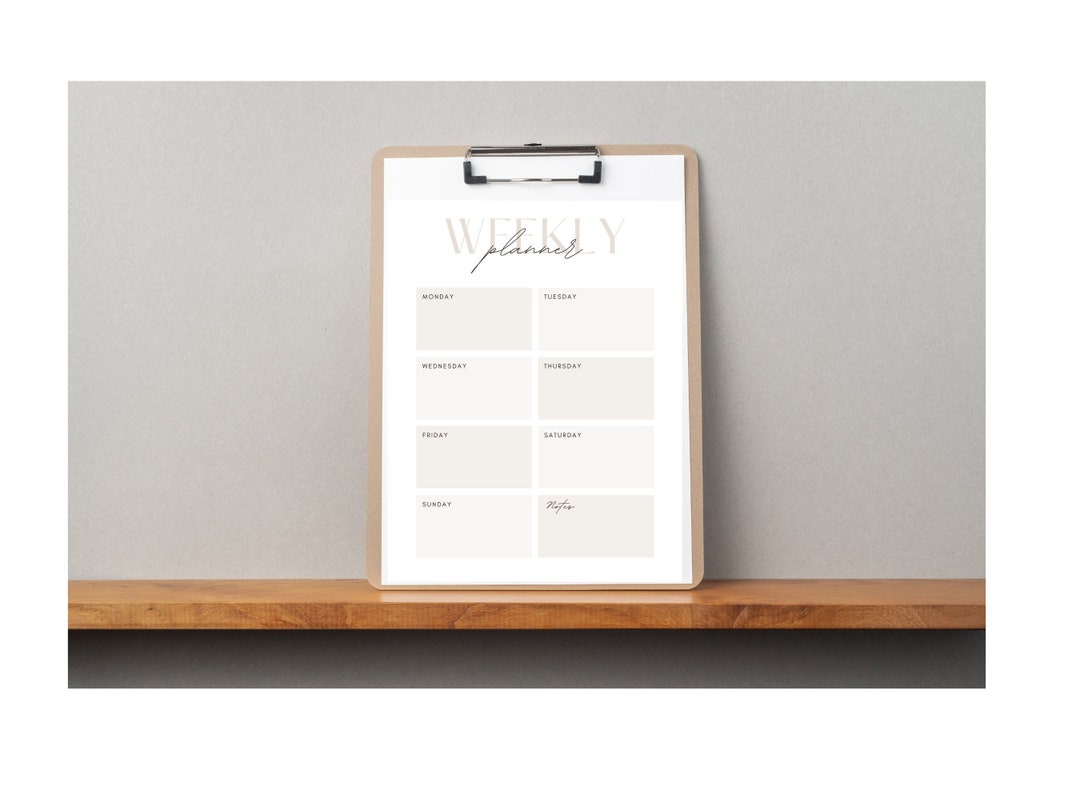Weekly Planner Editable Printable Download - Etsy