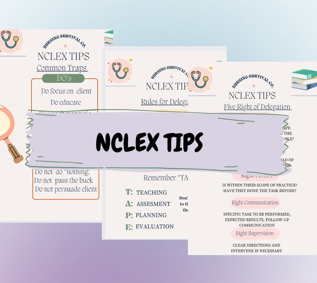 NCLEX Cheat Sheet 3 Pages PDF *nursing Study Sheets* - Etsy