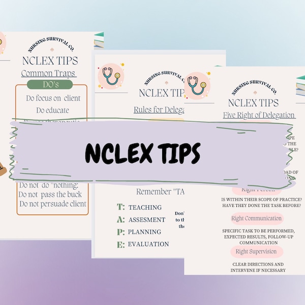 Nclex Cheat Sheet - Etsy