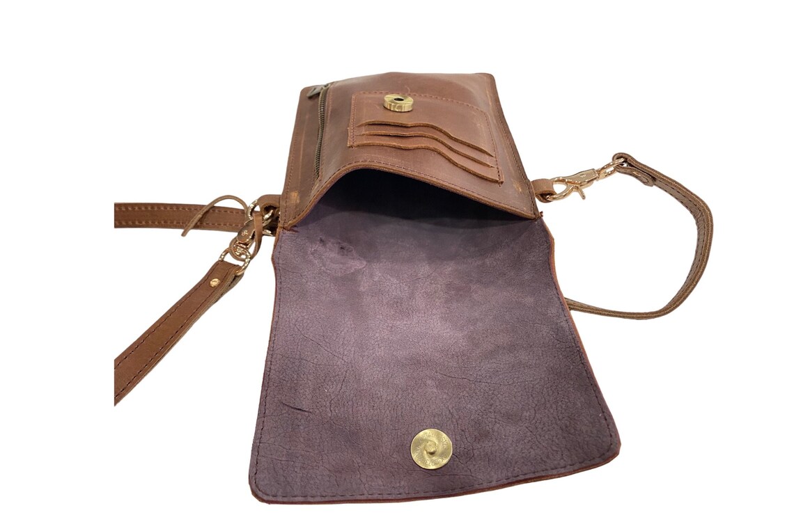 100% Leather Handmade Mini Should Bag, Brown Color - Etsy UK