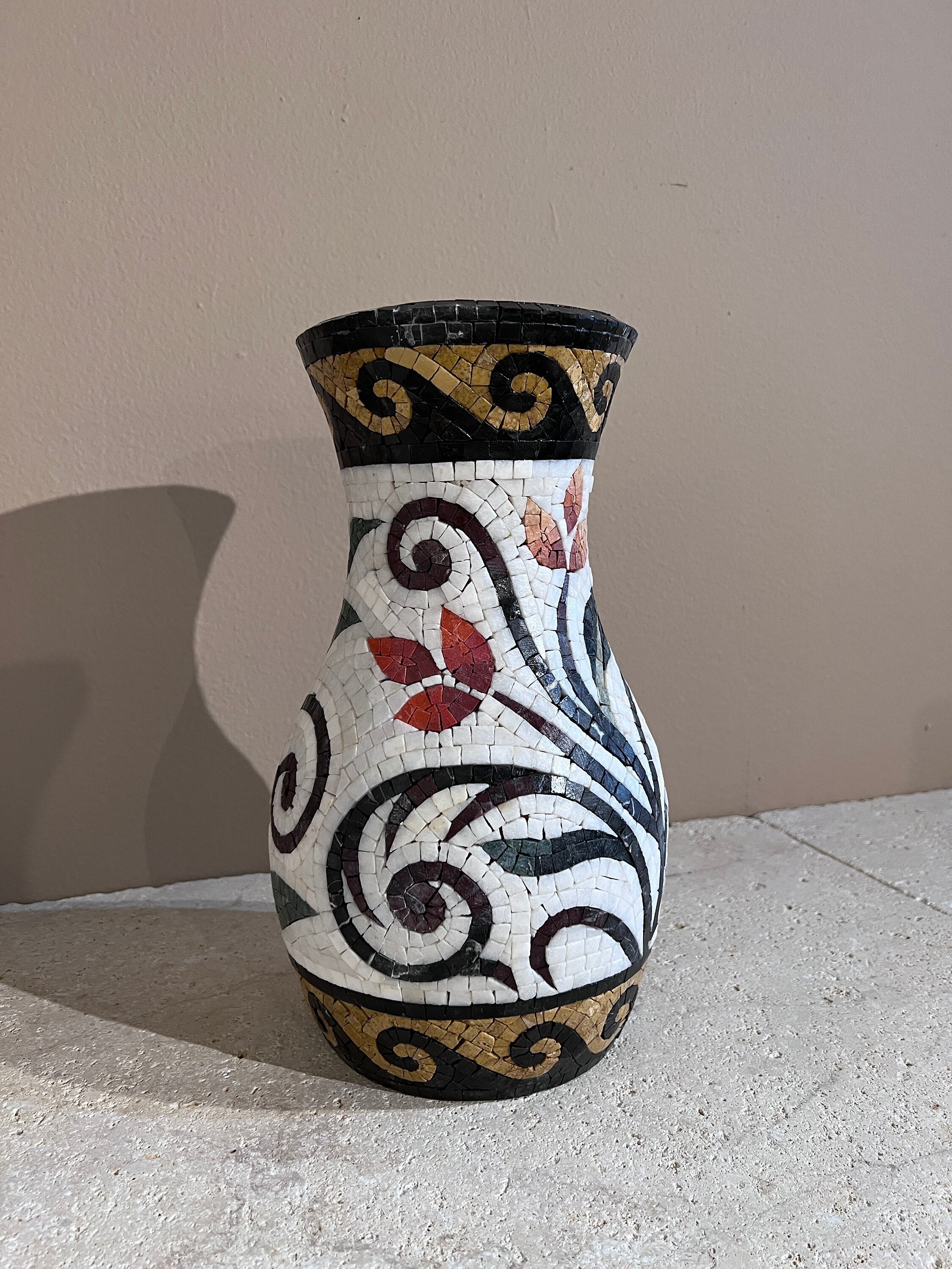 Hand Made Marble Mosaic Vase - Etsy