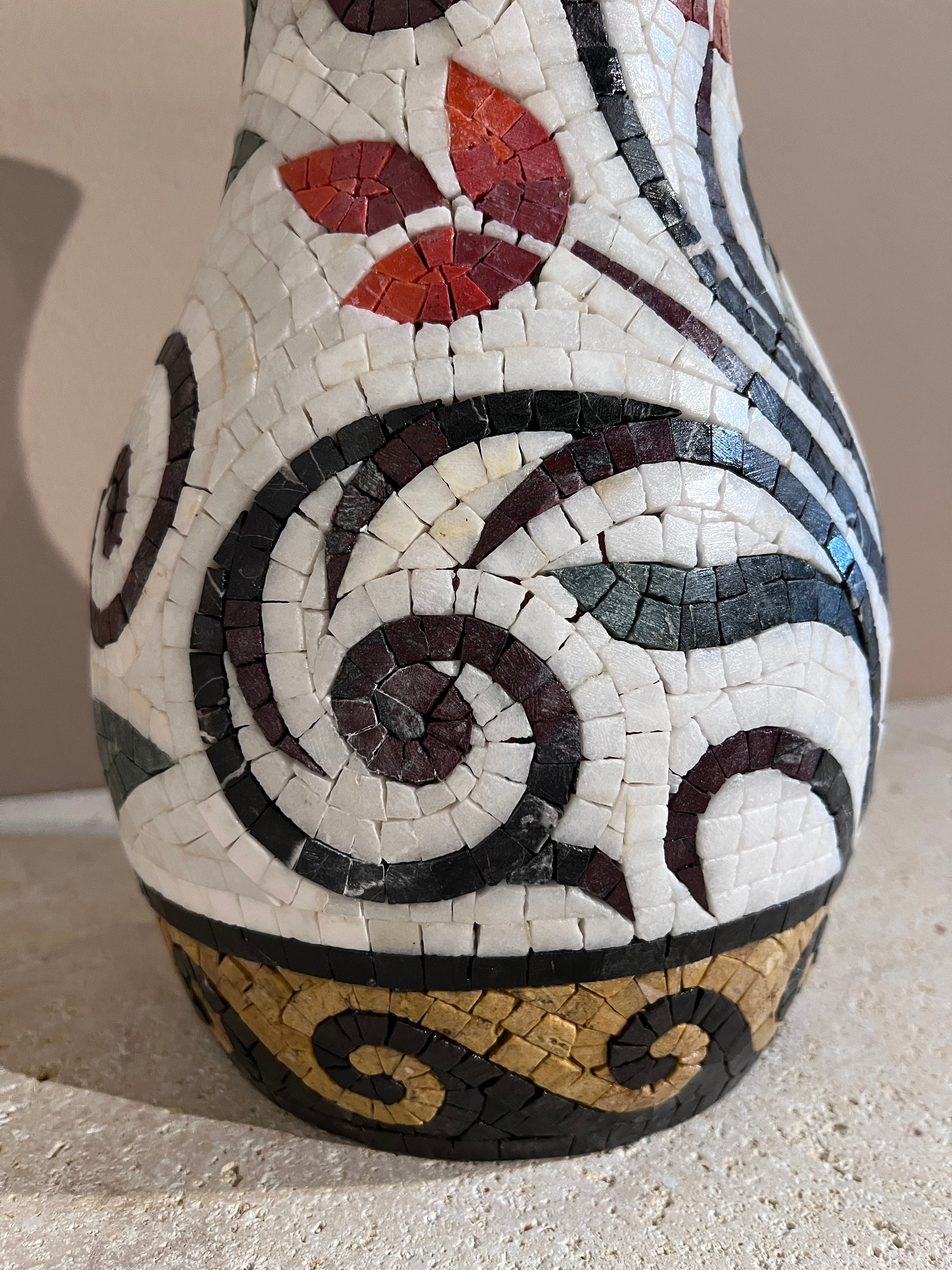 Hand Made Marble Mosaic Vase - Etsy