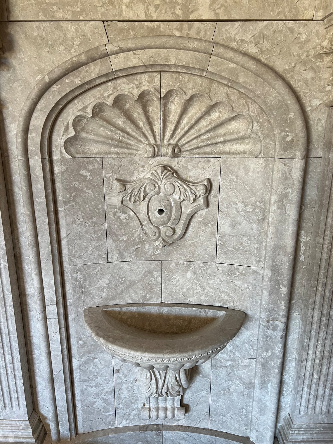 Hand Carved Limestone Wall Fountain - Etsy