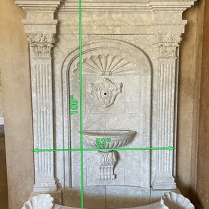 Hand Carved Limestone Wall Fountain - Etsy