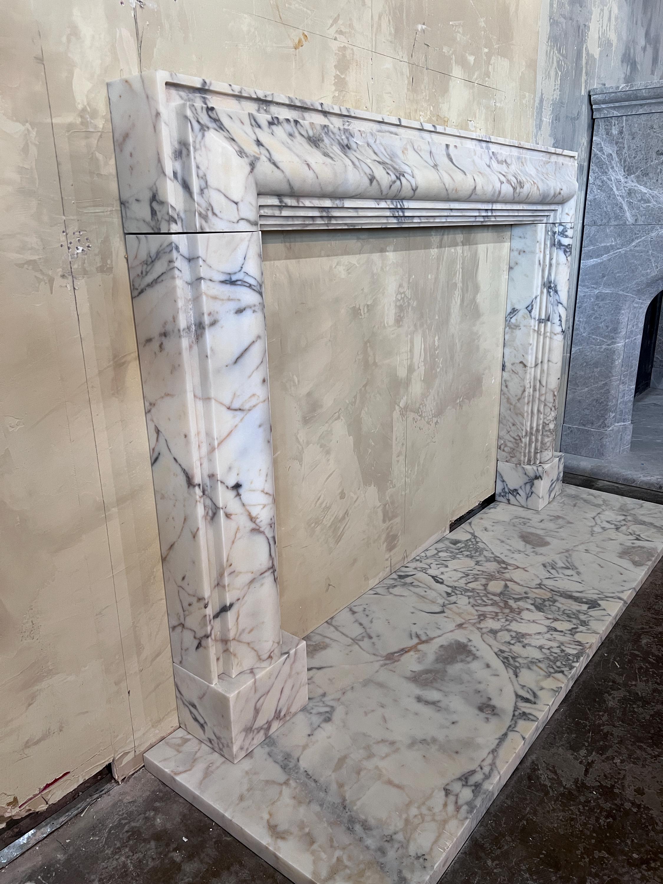 Hand Carved Natural Marble Fireplace Mantel - Etsy