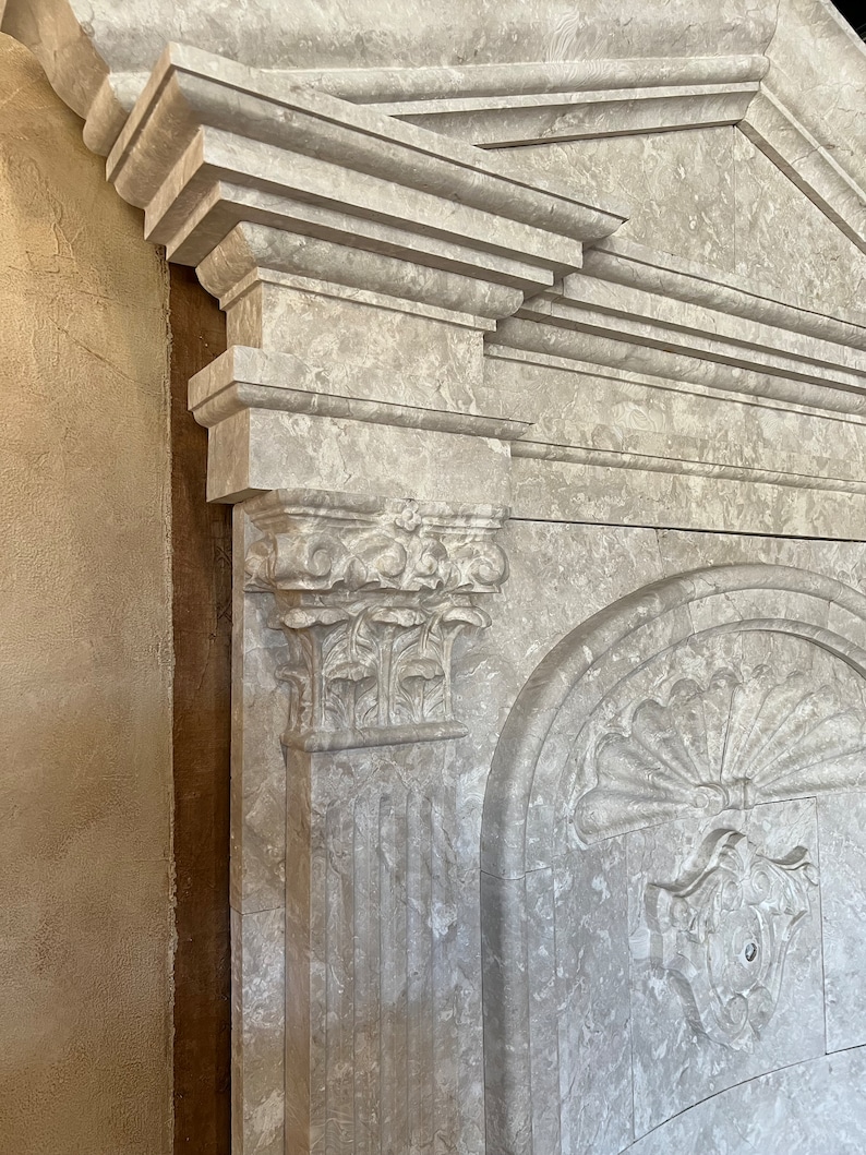 Hand Carved Limestone Wall Fountain - Etsy
