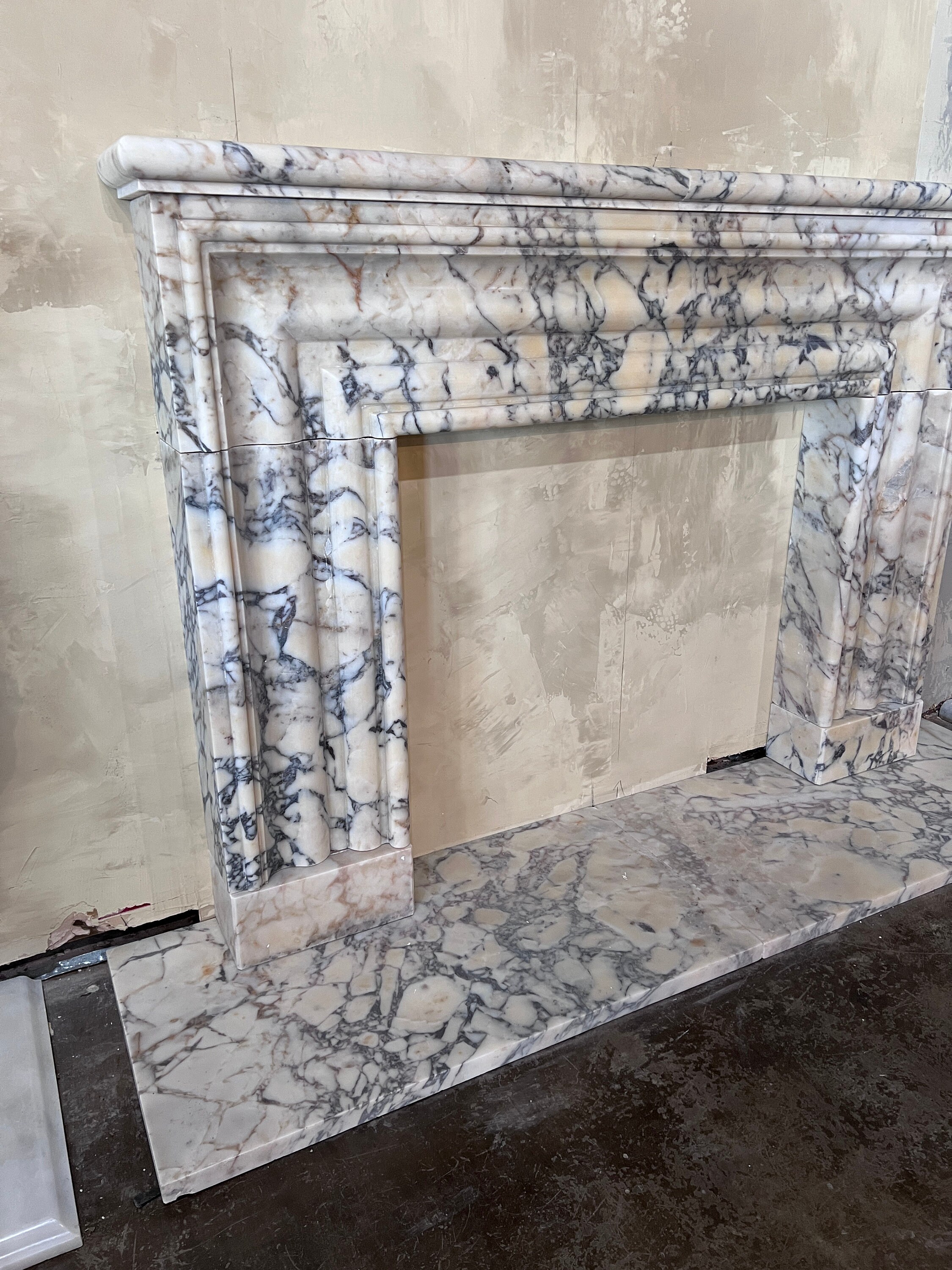 Hand Carved Natural Marble Fireplace Mantel - Etsy