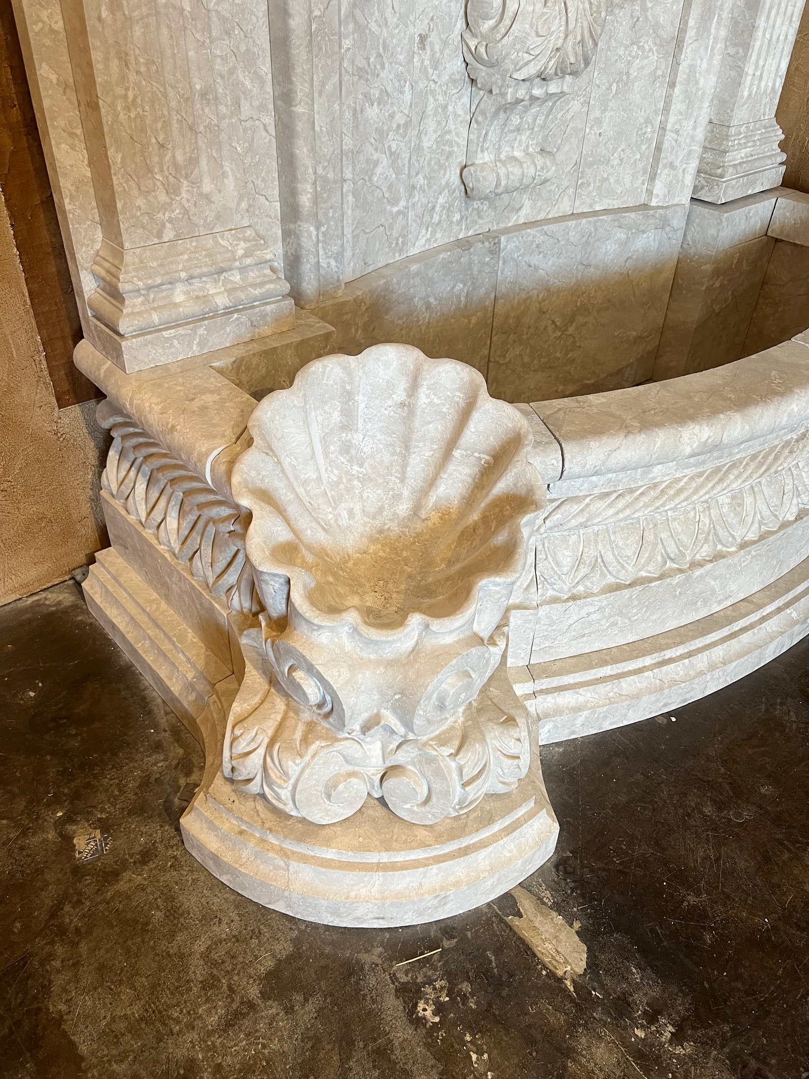 Hand Carved Limestone Wall Fountain - Etsy