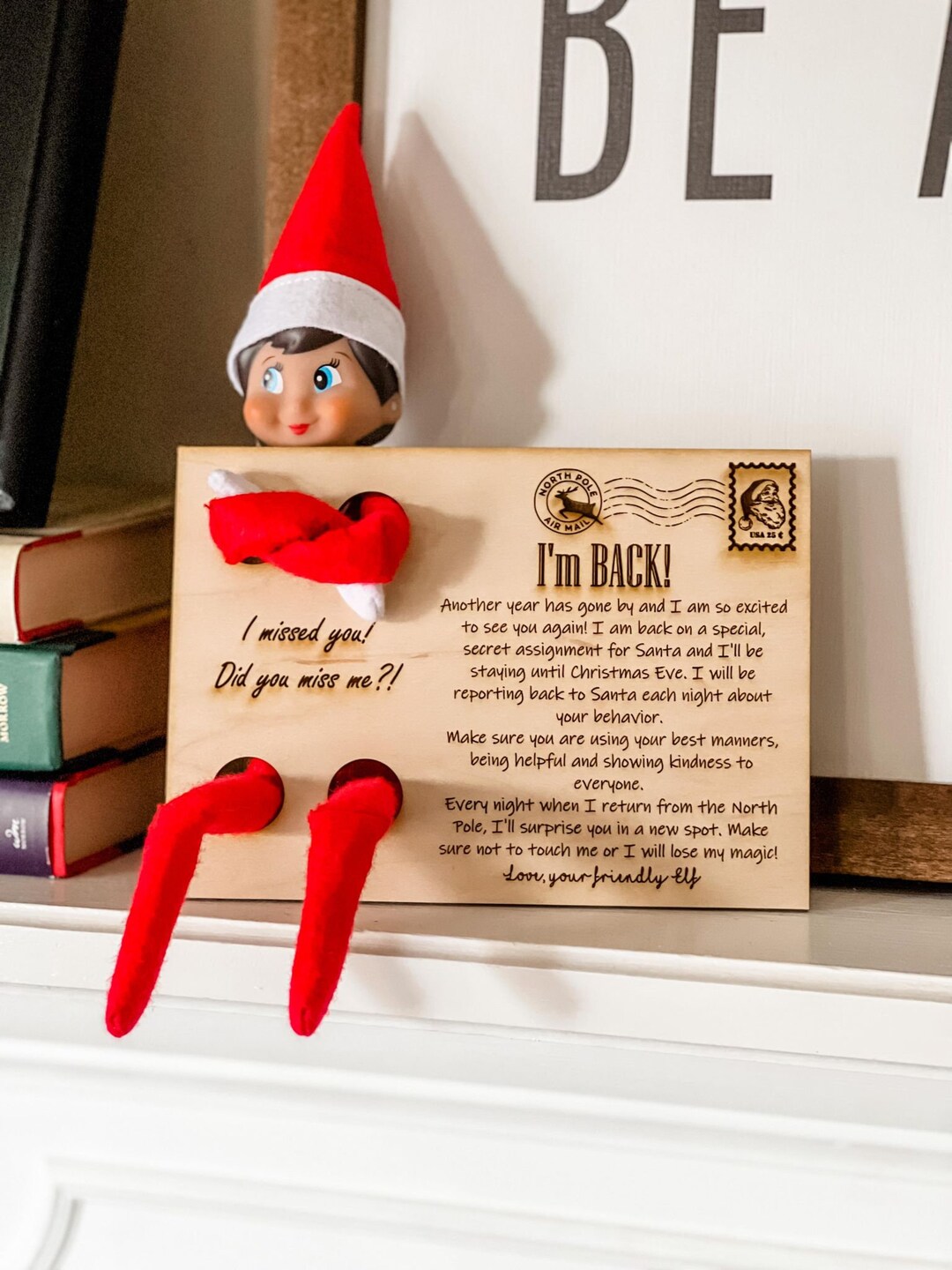 Im Back Postcard, Wooden Post Card Christmas, Christmas Tradition ...