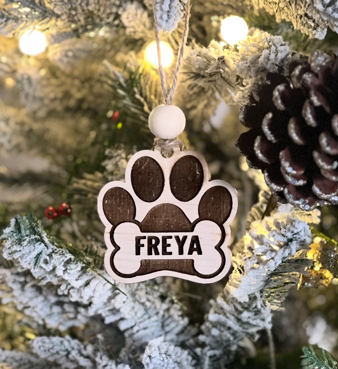 Custom Dog Name Ornament, Ornament for Dog, Personalized Dog Christmas ...