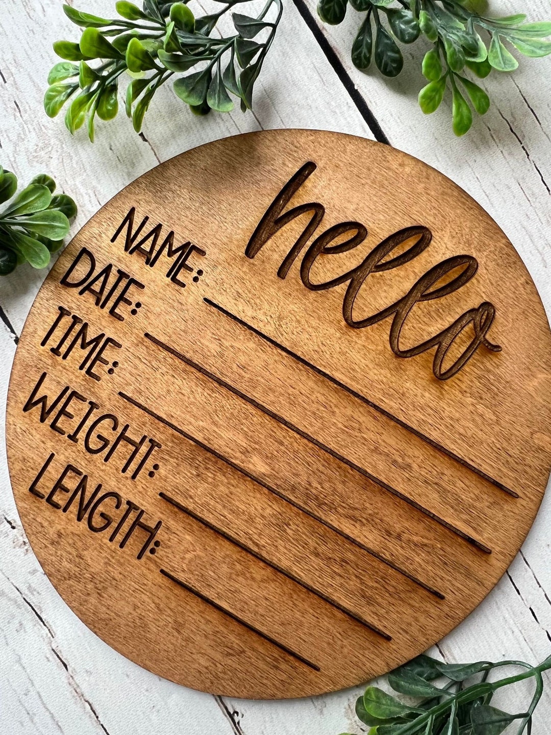 Baby Stat Sign, Wooden Baby Stat Sign, Baby Announcement Hospital ...