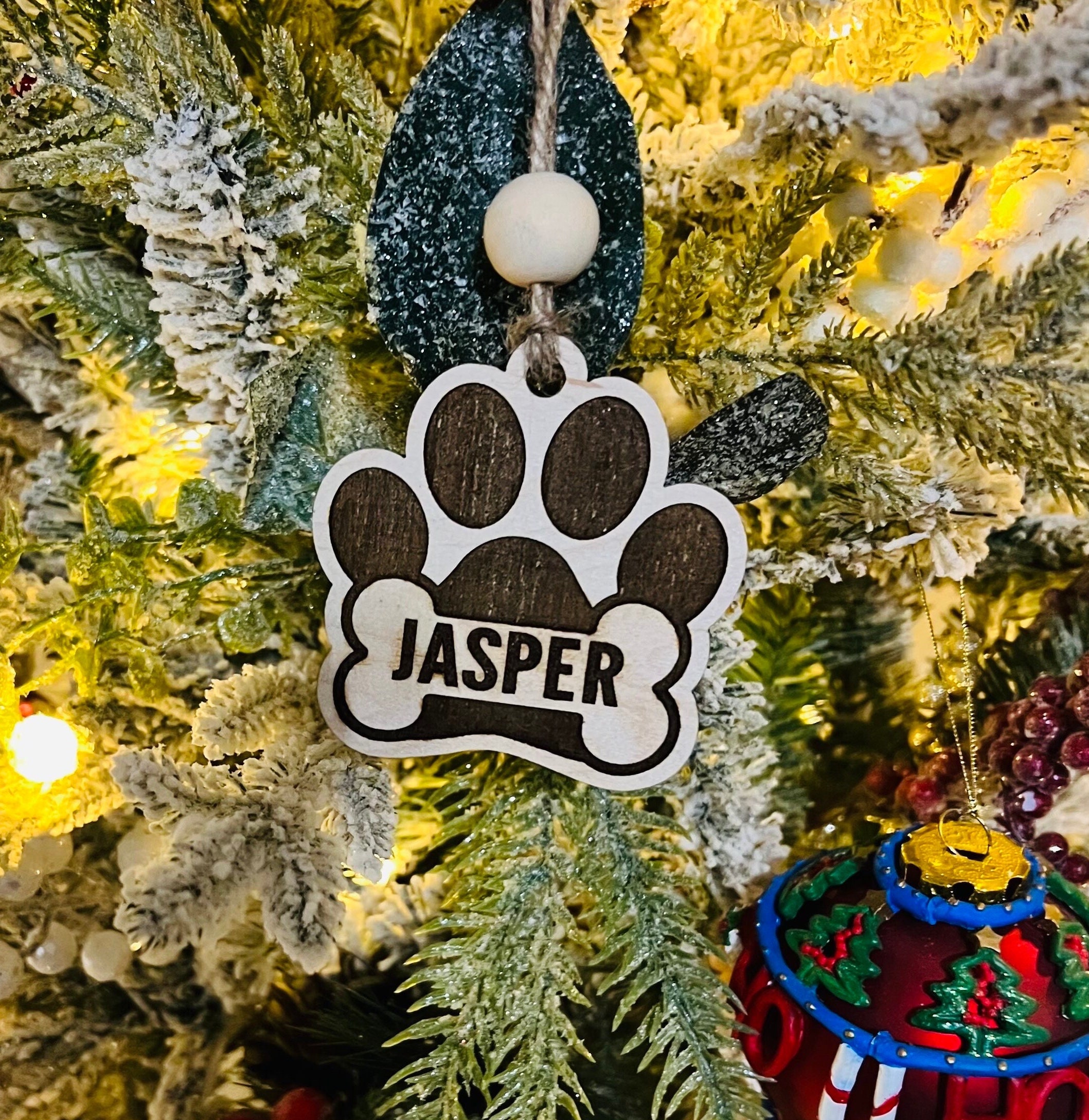 Custom Dog Name Ornament, Ornament for Dog, Personalized Dog Christmas ...
