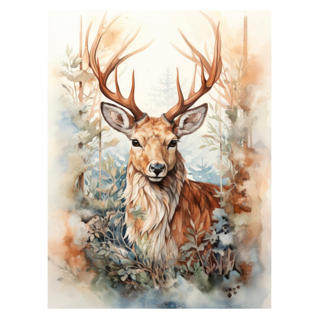 Set of 5 Woodland Animals Printable Wall Art Forest Animals Home Deco ...