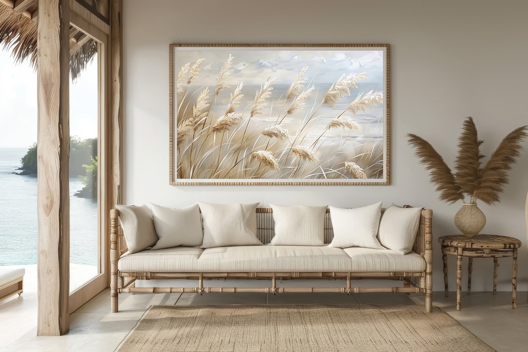 Neutral Beach Wall Art, Beach House Art Painting, Ocean Painting ...