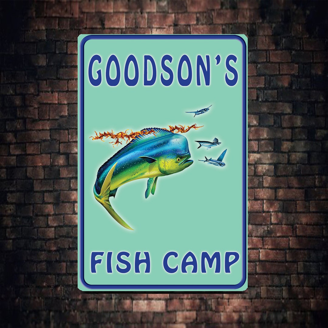 Custom Fish Camp Sign Fish Camp Sign Metal Door Sign - Etsy