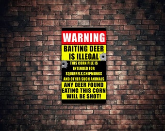Deer Baiting Sign - Etsy