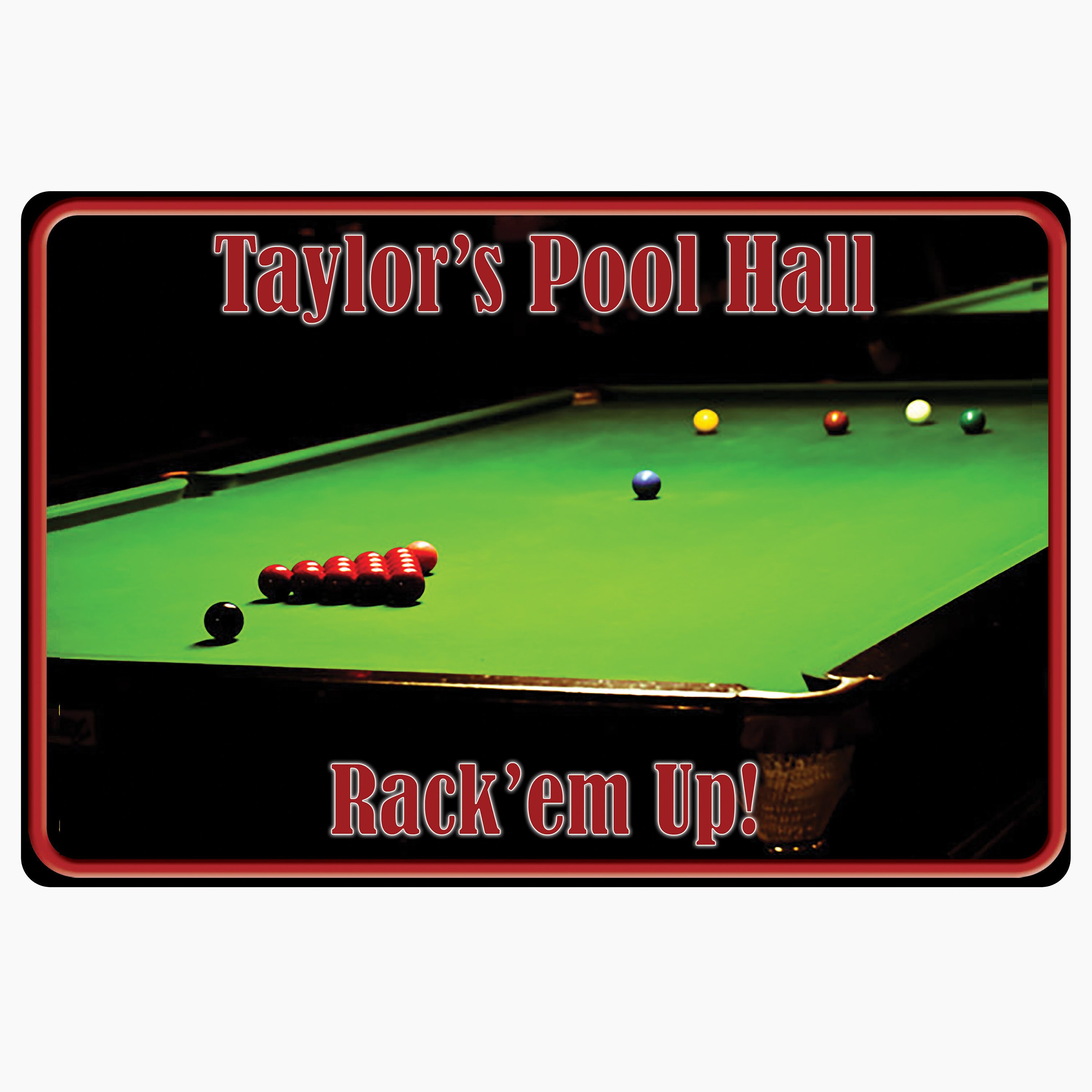 Pool Table Balls Sign Pool Table Sign Metal Door Sign - Etsy