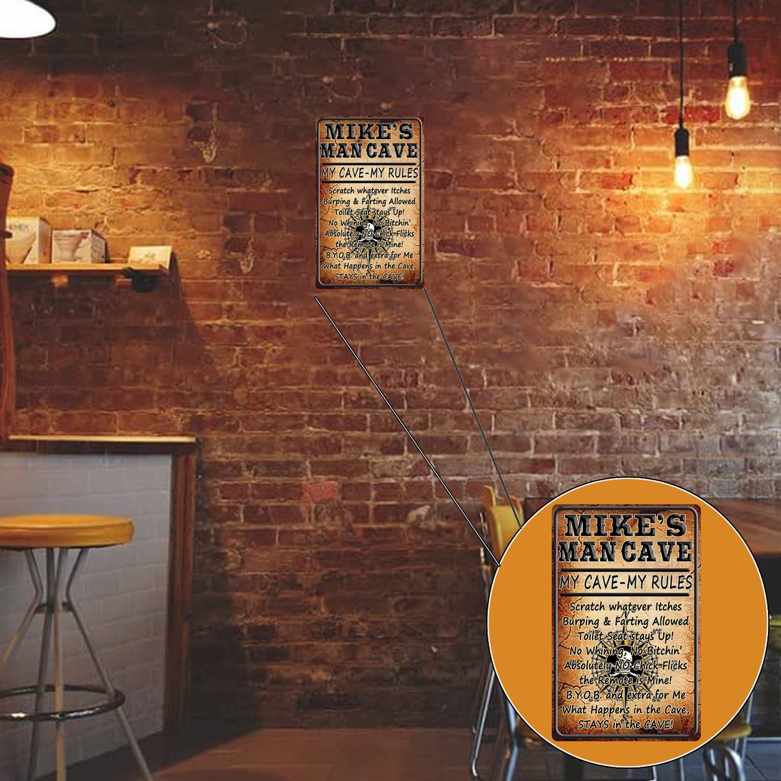Man Cave Sign Man Cave Sign Metal Door Sign - Etsy